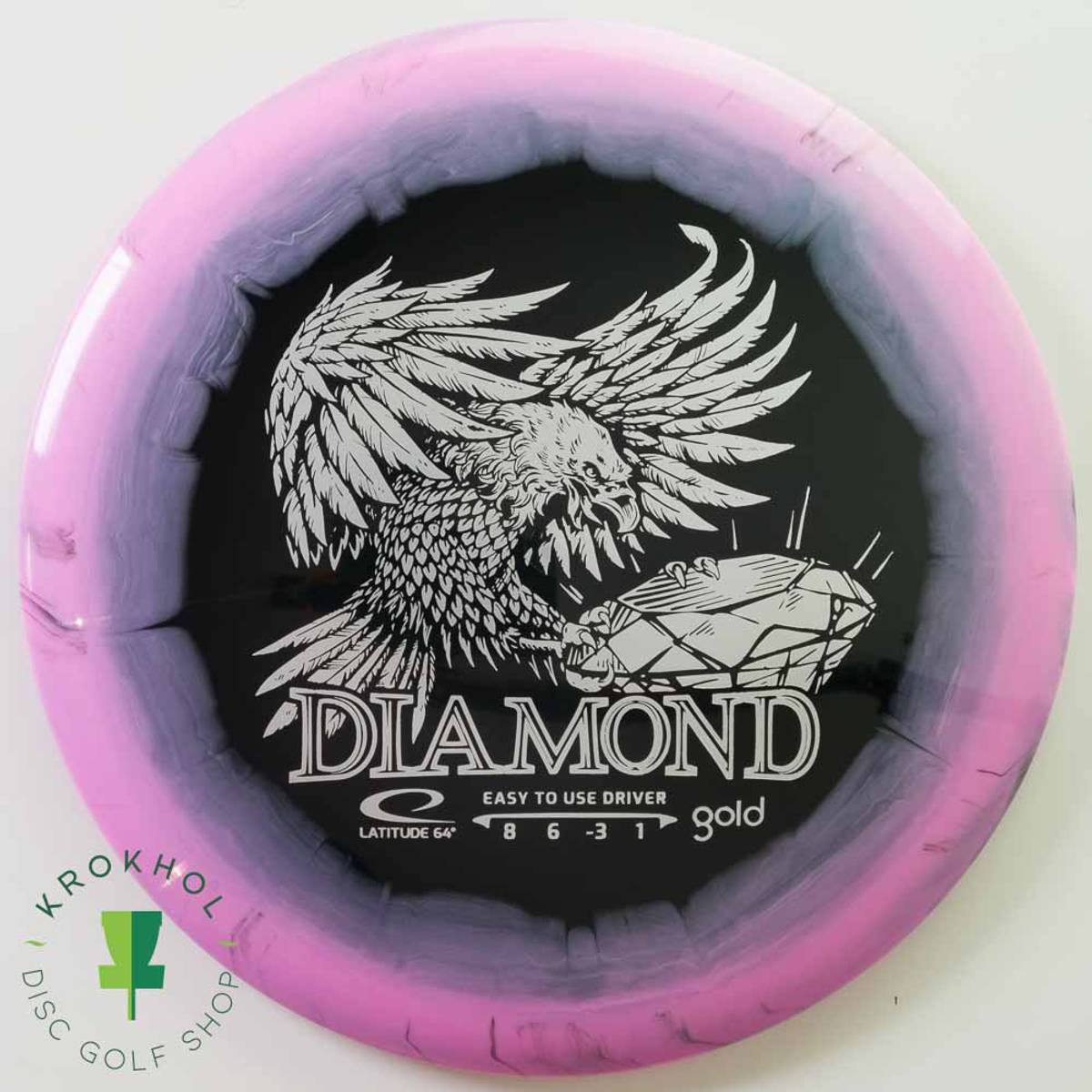 Gold Orbit Diamond - Inverted Stamp - Krokhol Disc Golf Shop